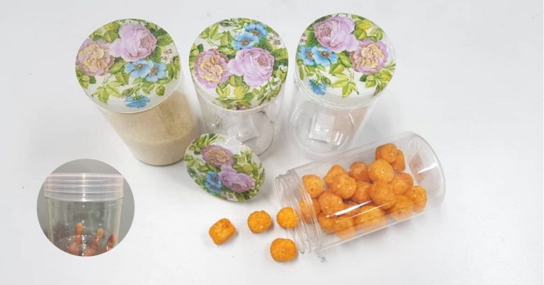 DIY Balang Kuih Raya Dari Botol Plastik 90 Sen