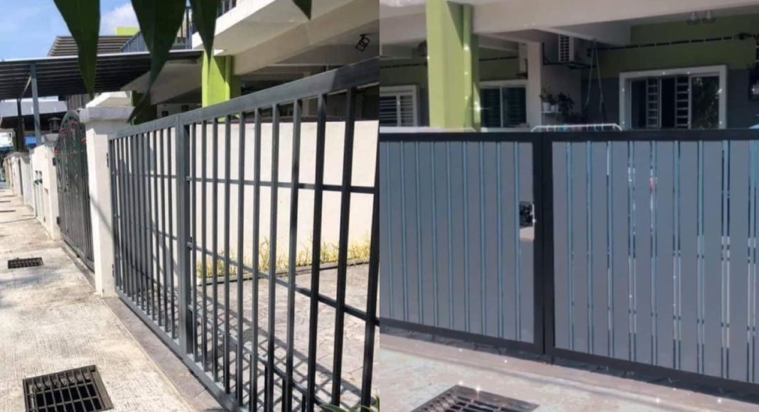 Ubah Suai Pintu Pagar Rumah Menggunakan Panel Aluminium Untuk Tampak ...