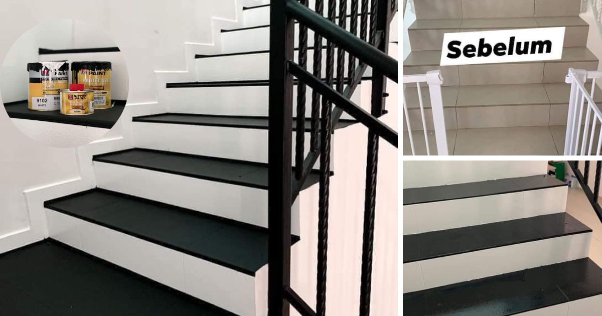 Makeover Tangga Rumah Modal Tak Sampai RM200, Hasilnya Wow! - Impiana