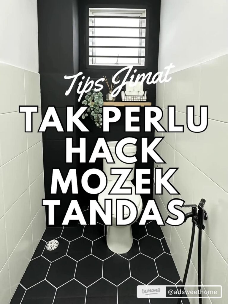 Mekap Bilik Air Guna Cat Epoxy & Wallpaper Lantai, Tak Perlu 'Hack' Mozek